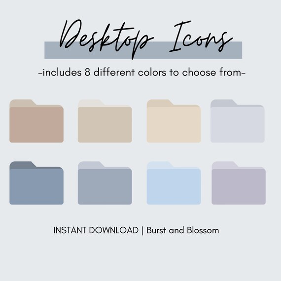 Desktop Folder Icons Instant download For Mac 8 | Etsy