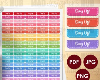 Printable Day off Stickers - Etsy