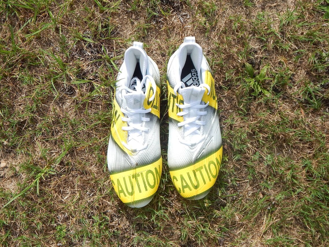 Caution Tape Custom Cleats - Etsy