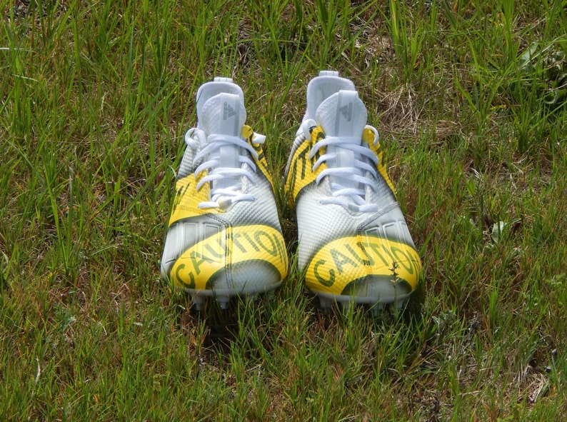 Caution Tape Custom Cleats - Etsy