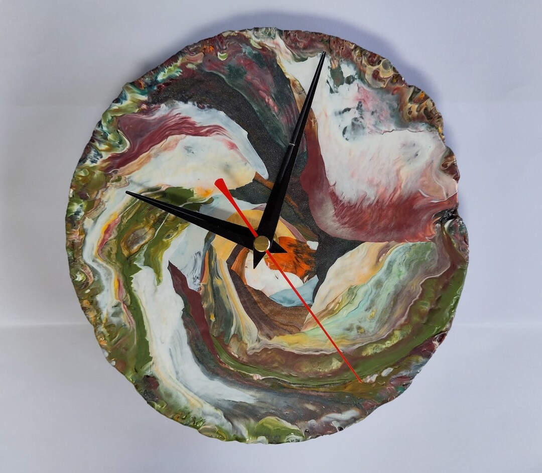 Recycled Plastic Clock, Swirl Pattern - Etsy