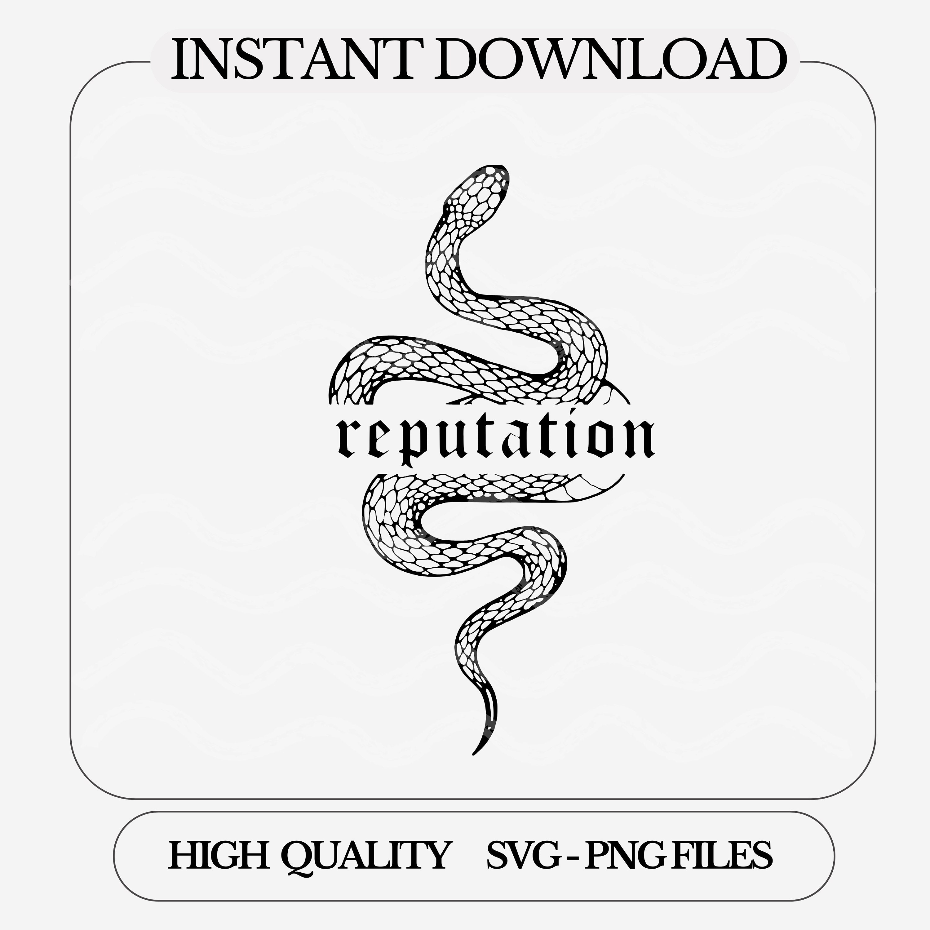 Reputation Easy Snake Sticker PNG SVG Instant Download Digital Design ...