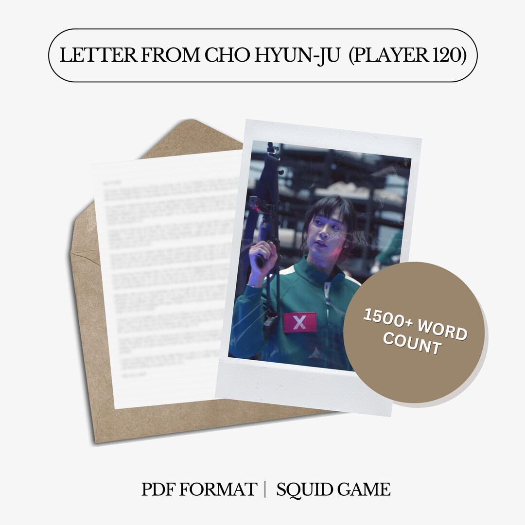 Love Letter From Cho Hyun-ju Player 120 1500 Words Gender Neutral ...