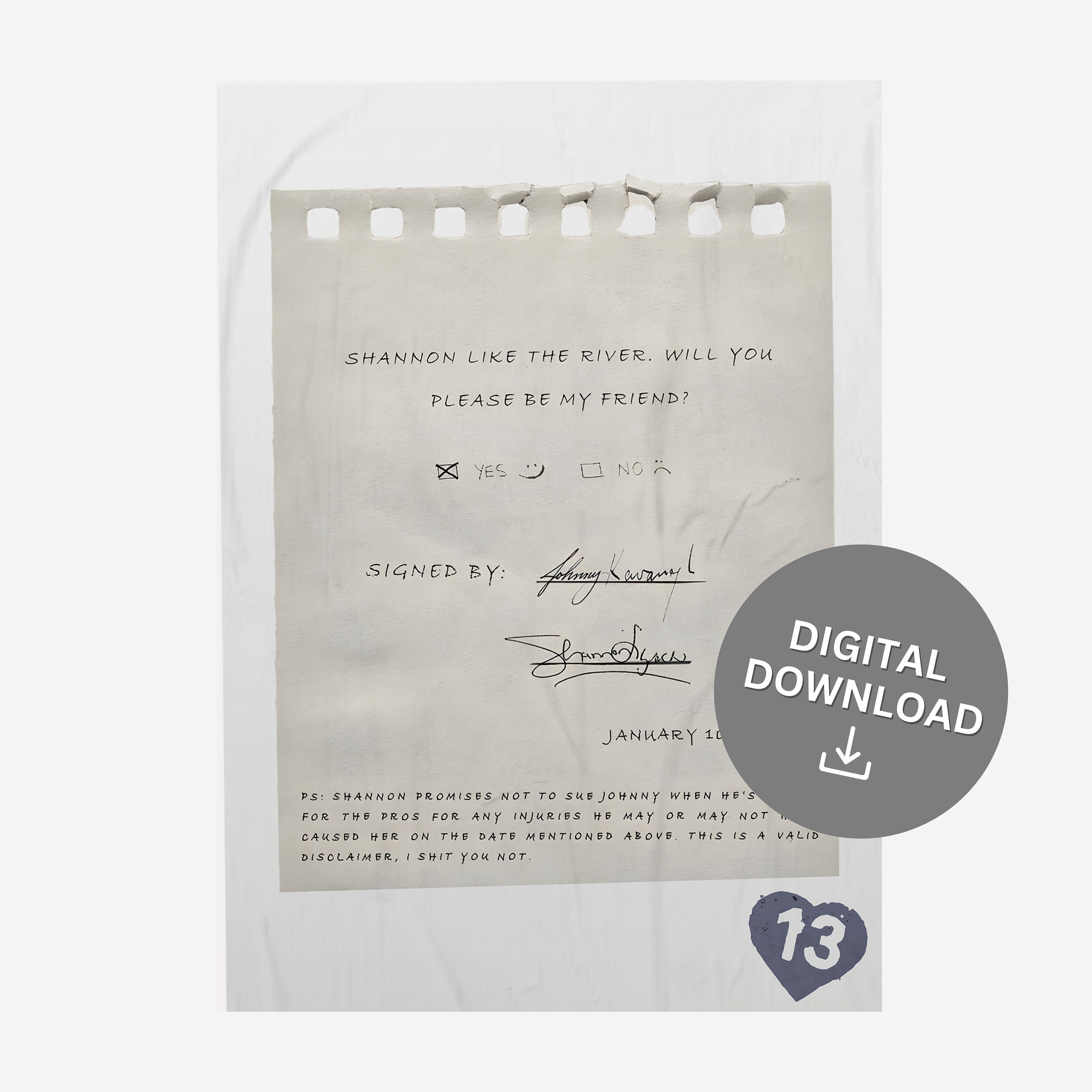 Johnny and Shannon Binding 13 Friends Poster: Boys of Tommen Series ...