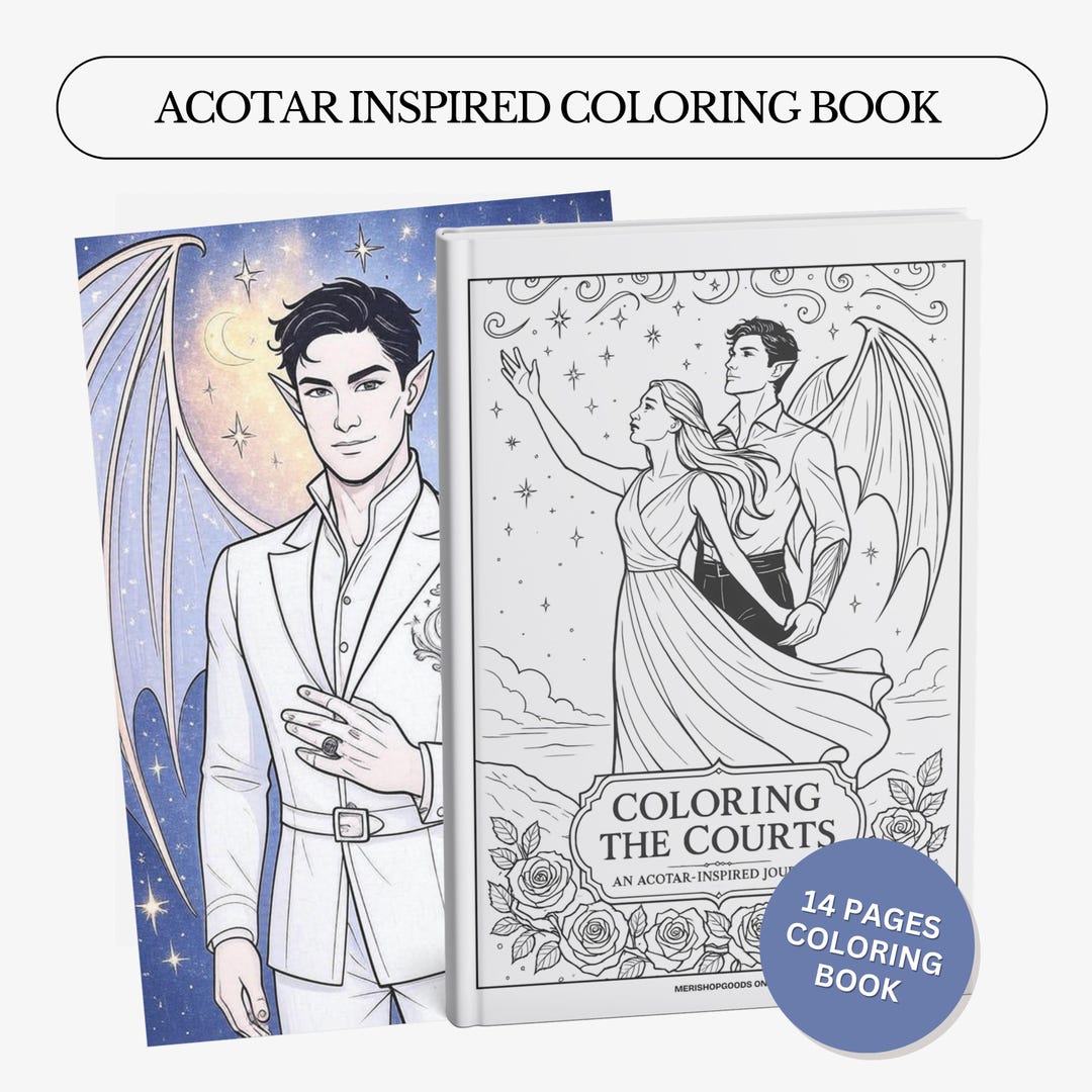 ACOTAR Inspired Coloring Book | Tamlin, Feyre & Rhysand | Spring Court ...