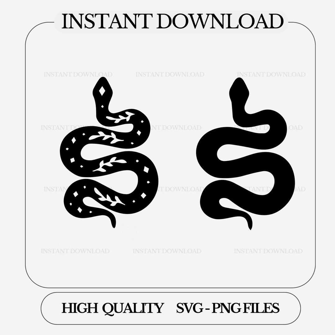 Snake 2 Versions SVG, Reptile Snake Silhouette Reputation Easy Snake ...