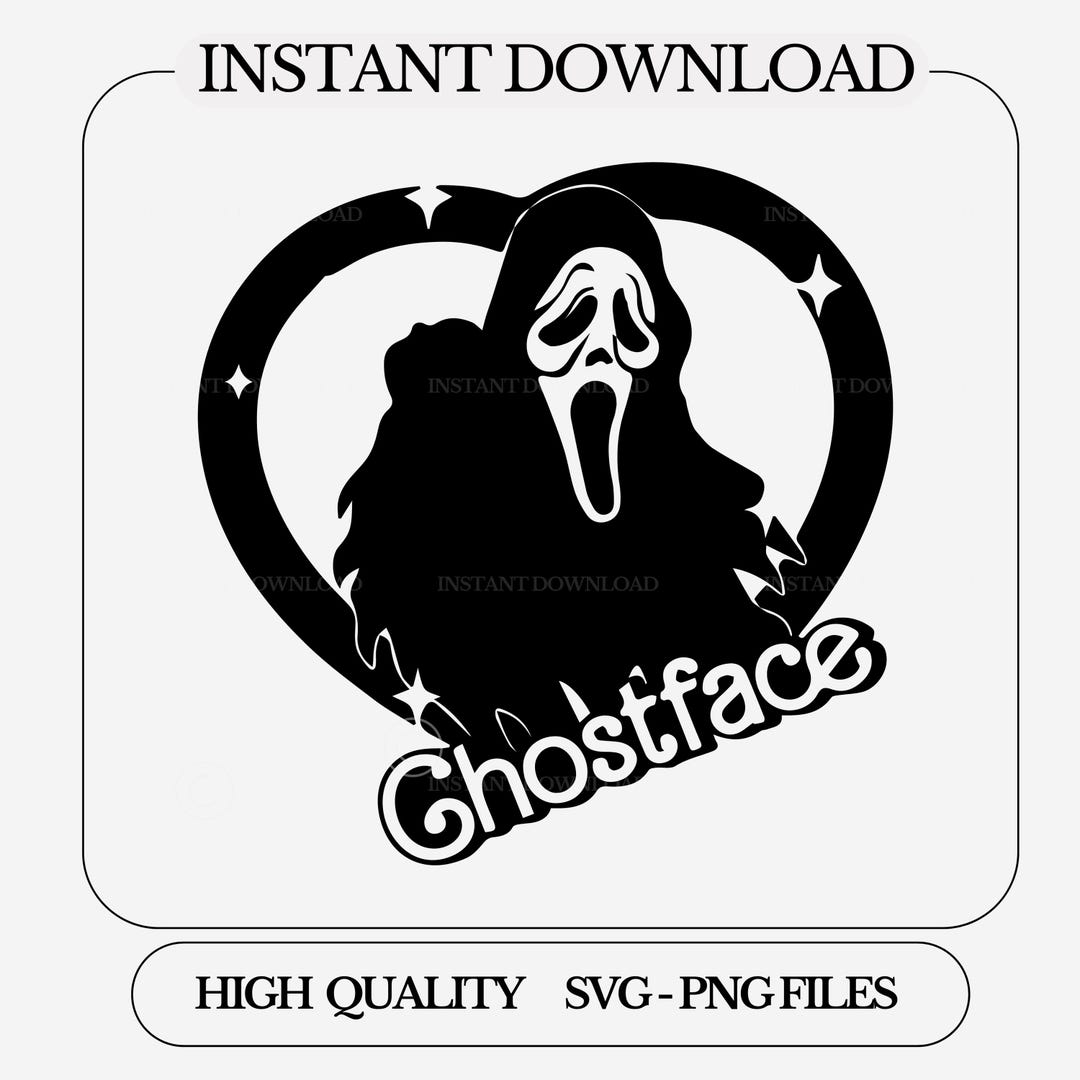 Ghostface Barbi Horror Scream SVG, Horror Movie Halloween PNG ...