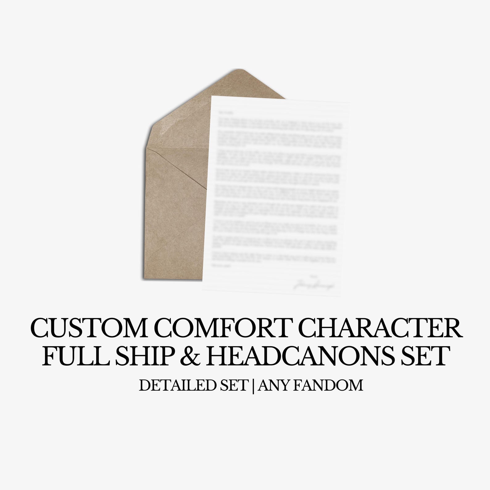 Custom Comfort Character Full Ship & Headcanons Set | All Fandoms ...