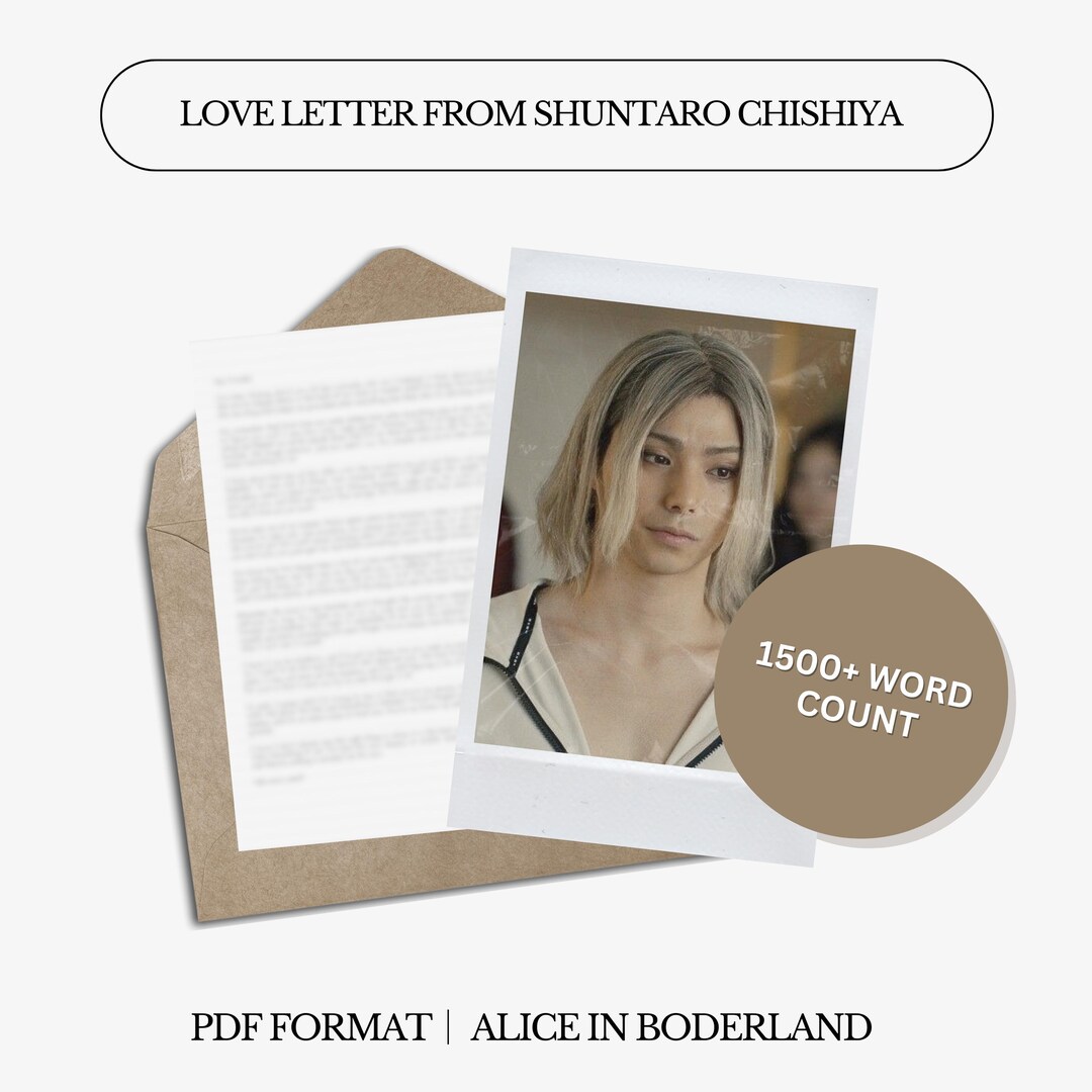 Love Letter From Shuntaro Chishiya | Aib | Not Personalized | 1500 ...