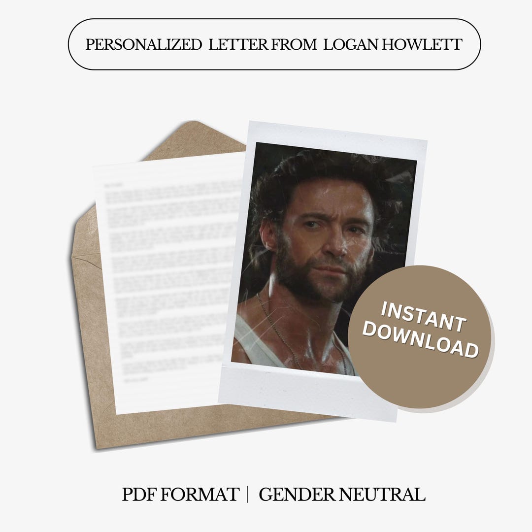 Personalized Letter From Logan Howlett | Wolverine | Digital Letter ...