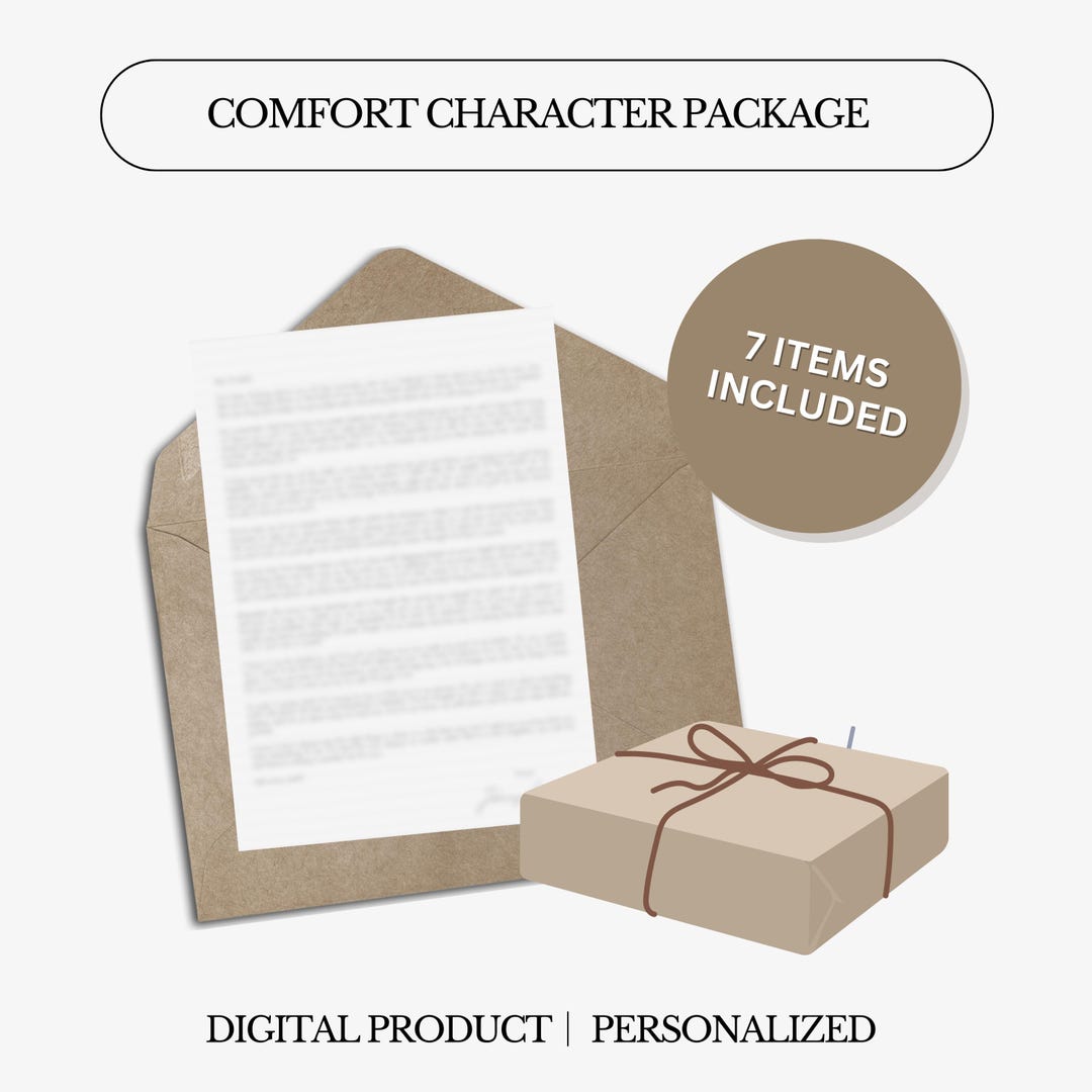 Comfort Character Package | Personalized | All Fandoms | Anime/book/tv ...