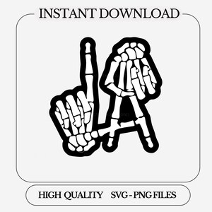 LA Bones Los Angeles Graffiti Decal Design Los Angeles Skeleton Sign L ...
