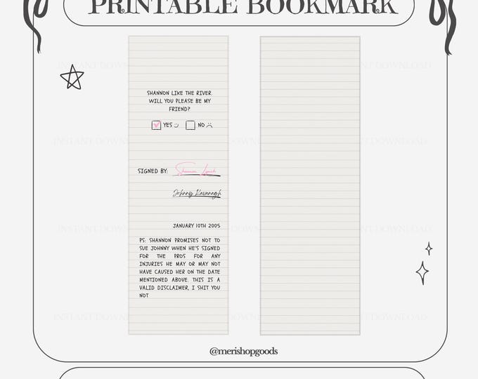 Binding 13 Johnny Kavanagh Shannon Lynch Friendship Bookmark: Keeping ...