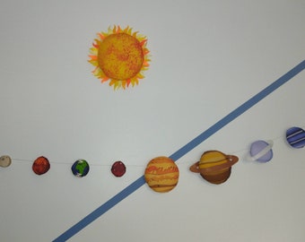 Space Theme Garland, Solar System Decor, Nursery Decoration, Space ...