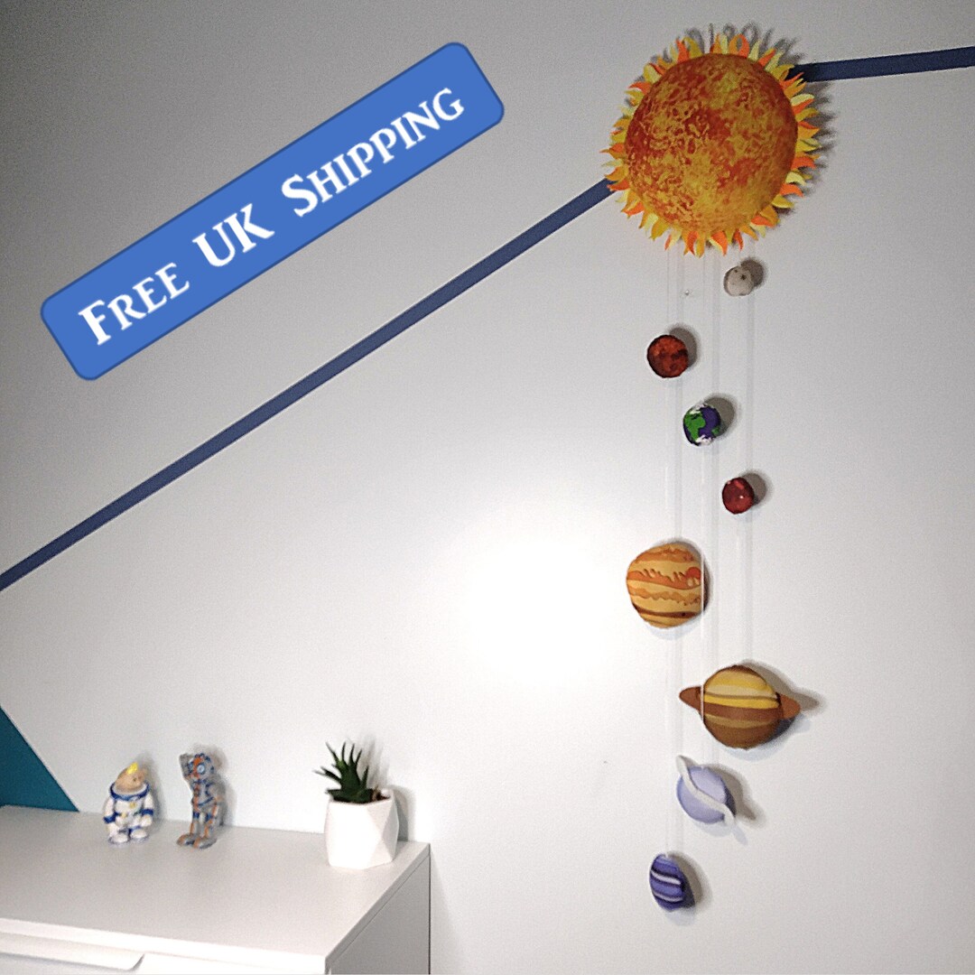 Solar System Wall Hanging Kids Bedroom Space Decor Nursery - Etsy