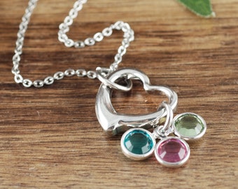 Heart birthstone | Etsy