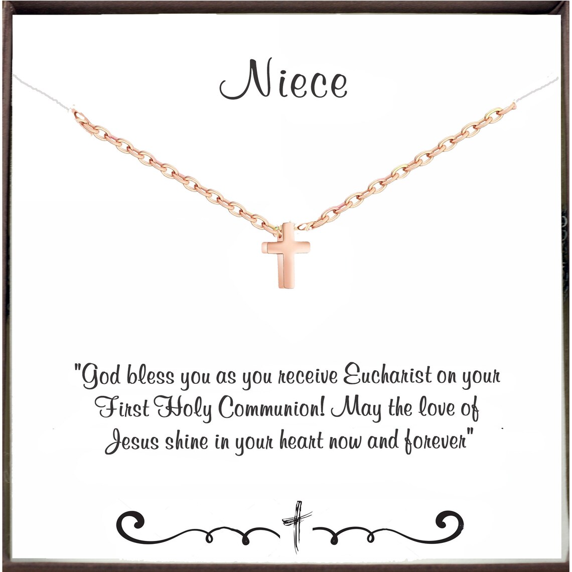 Niece Communion Gift First Holy Communion Gift Cross | Etsy