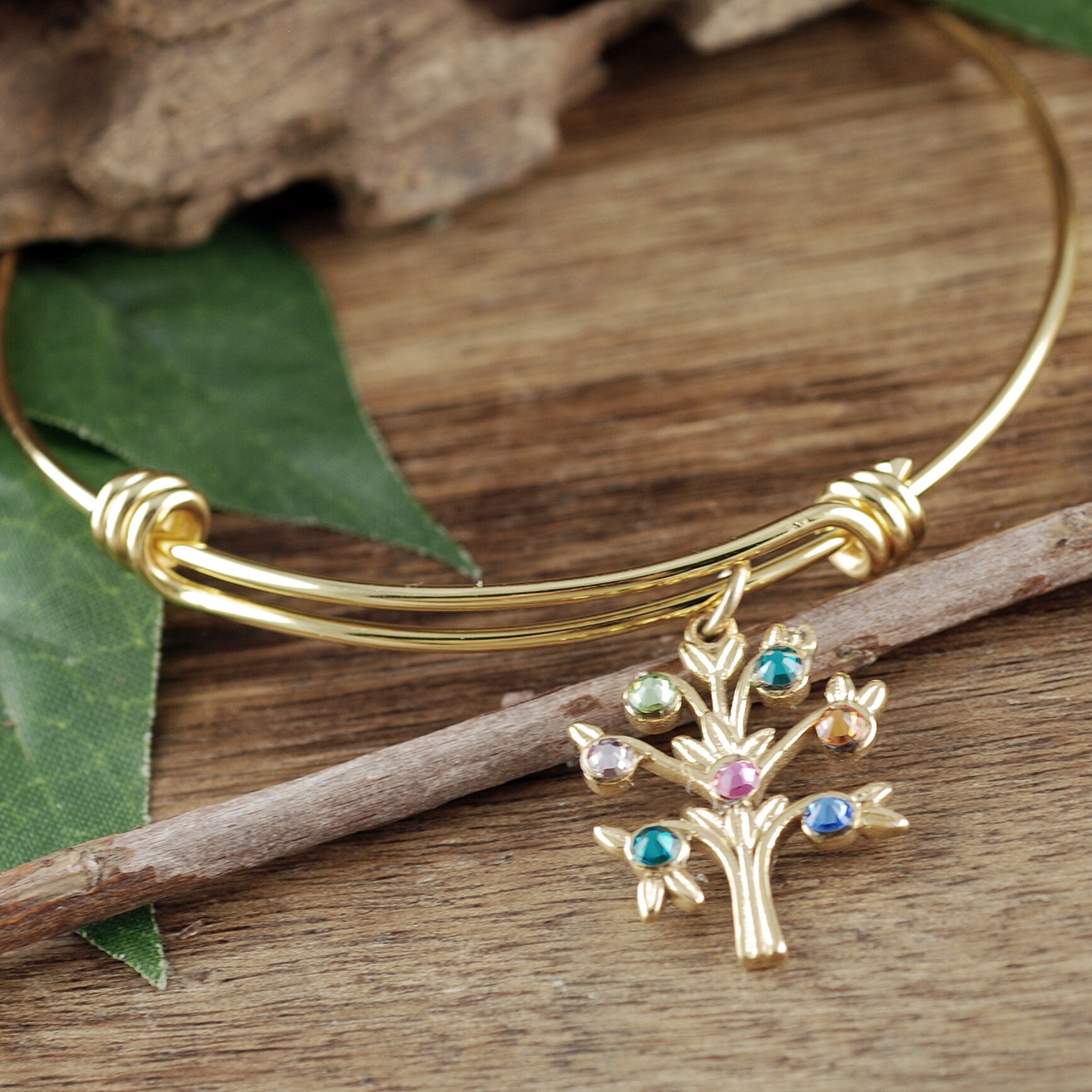 Personalized Family Tree Bracelet Mom Birthstone Bracelet - Etsy