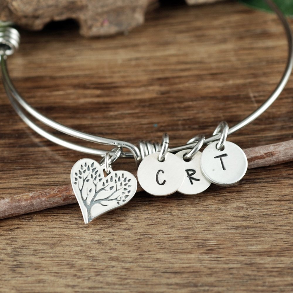 Personalized Family Tree Bracelet, Grandma Bracelet, Mom Bracelet ...