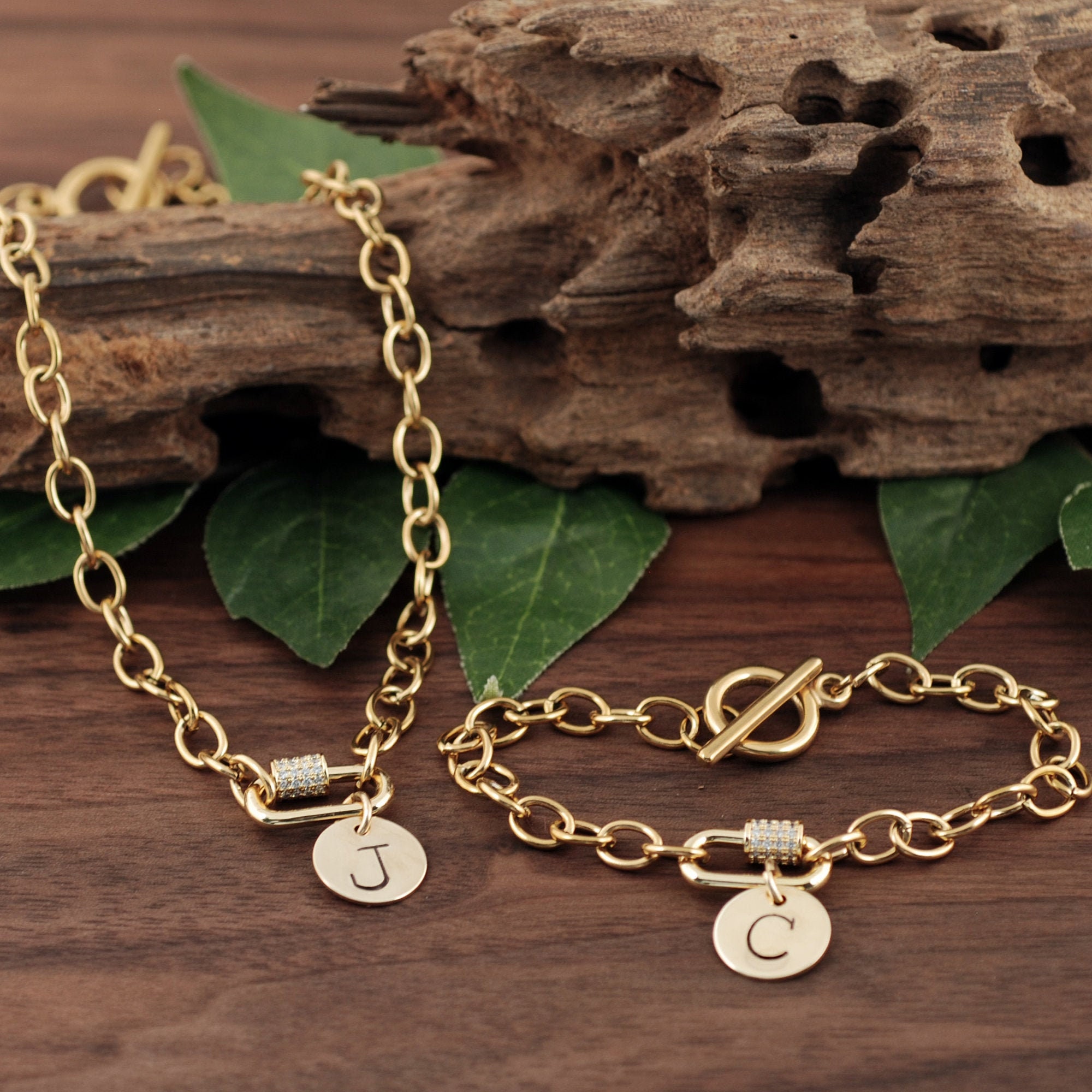 Carabiner Chain Link Necklace, Screw Clasp Chain Link Necklace ...