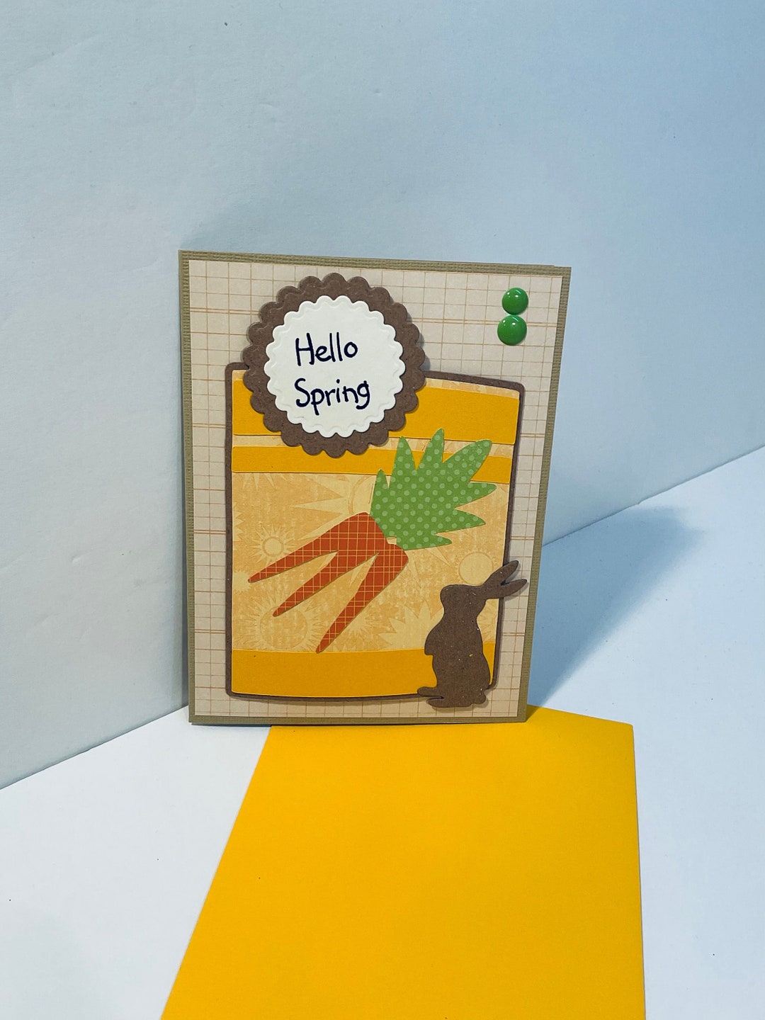 Hello Spring Easter Carrot Seed Packet Card - Etsy