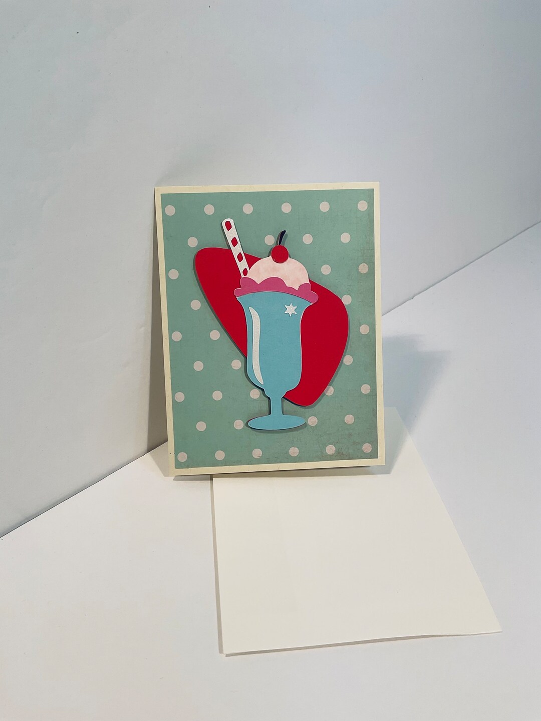Retro Sundae Theme Blank or Personalizable Card - Etsy