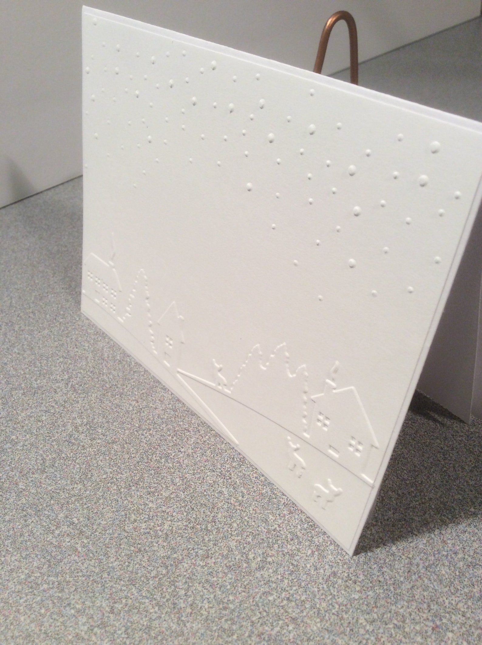 Pure White on White Embossed Minimalist Holiday Card Set - Etsy