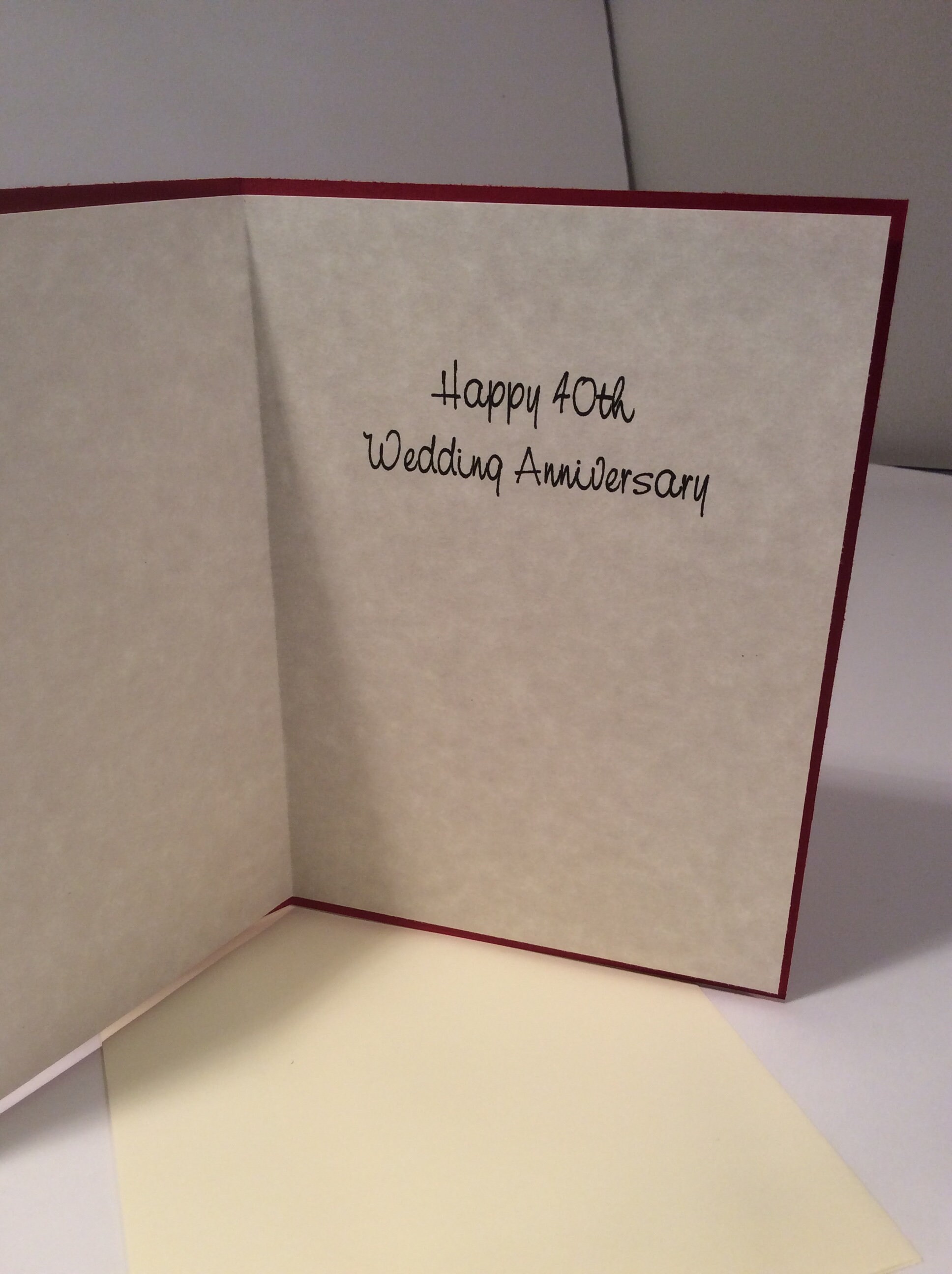 40th Anniversary Rustic and Elegant Card | Etsy