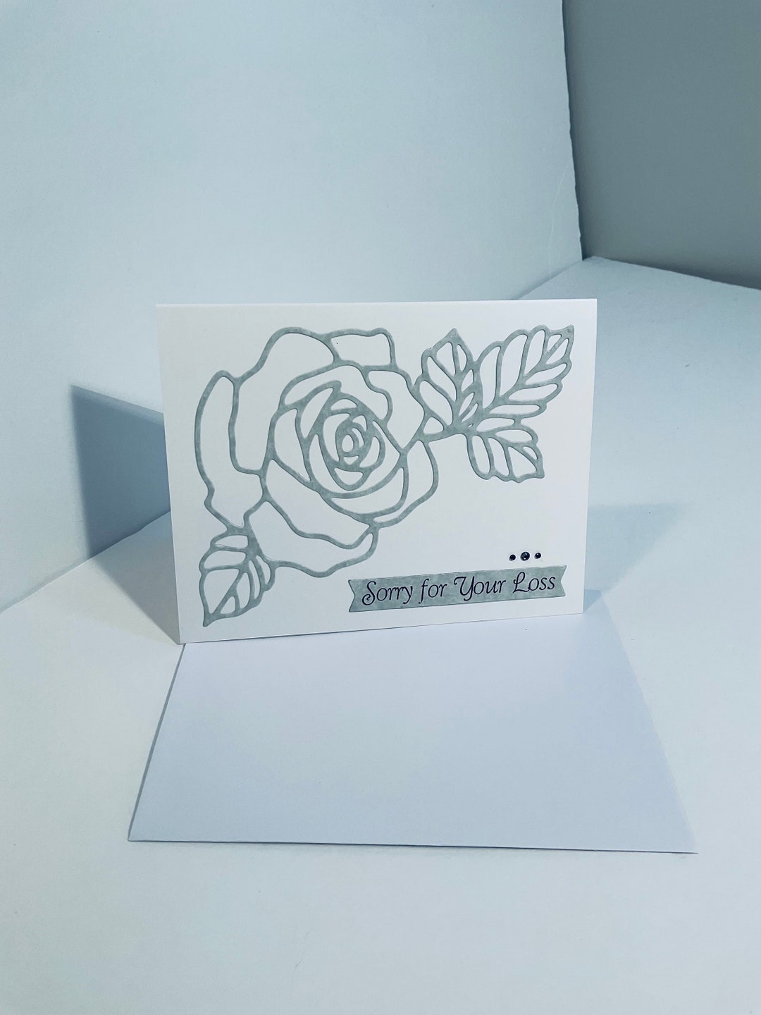 Sorry for Loss Rose Sympathy Card - Etsy