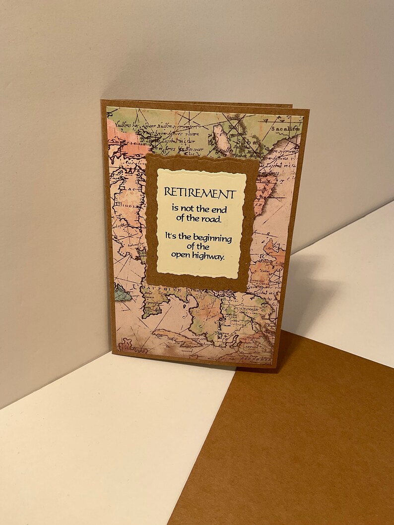 Retirement Journey Congratulations Card (uncharted World Map) - Etsy