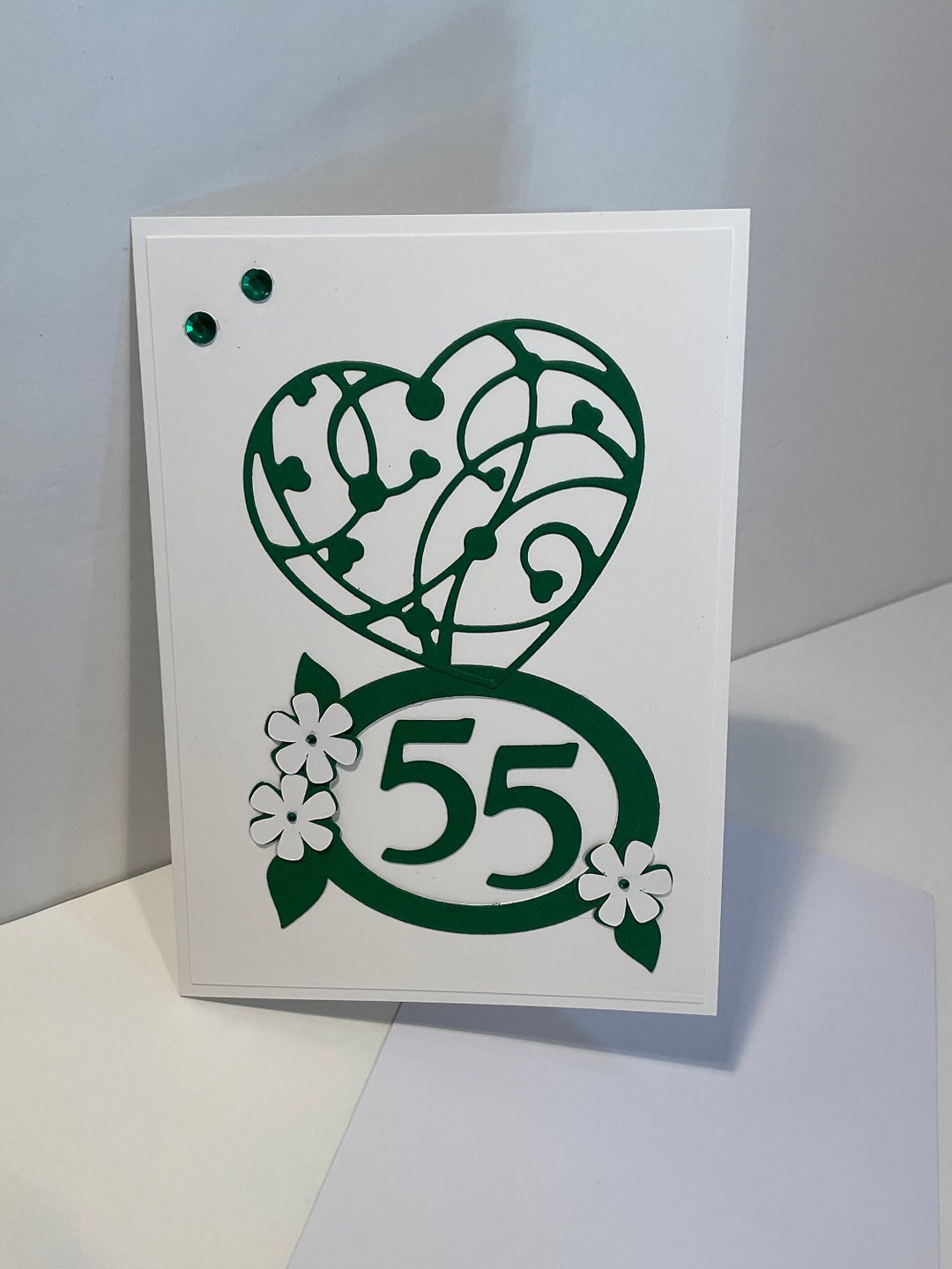 55th (traditional Symbol Emerald) Wedding Anniversary Card - Etsy