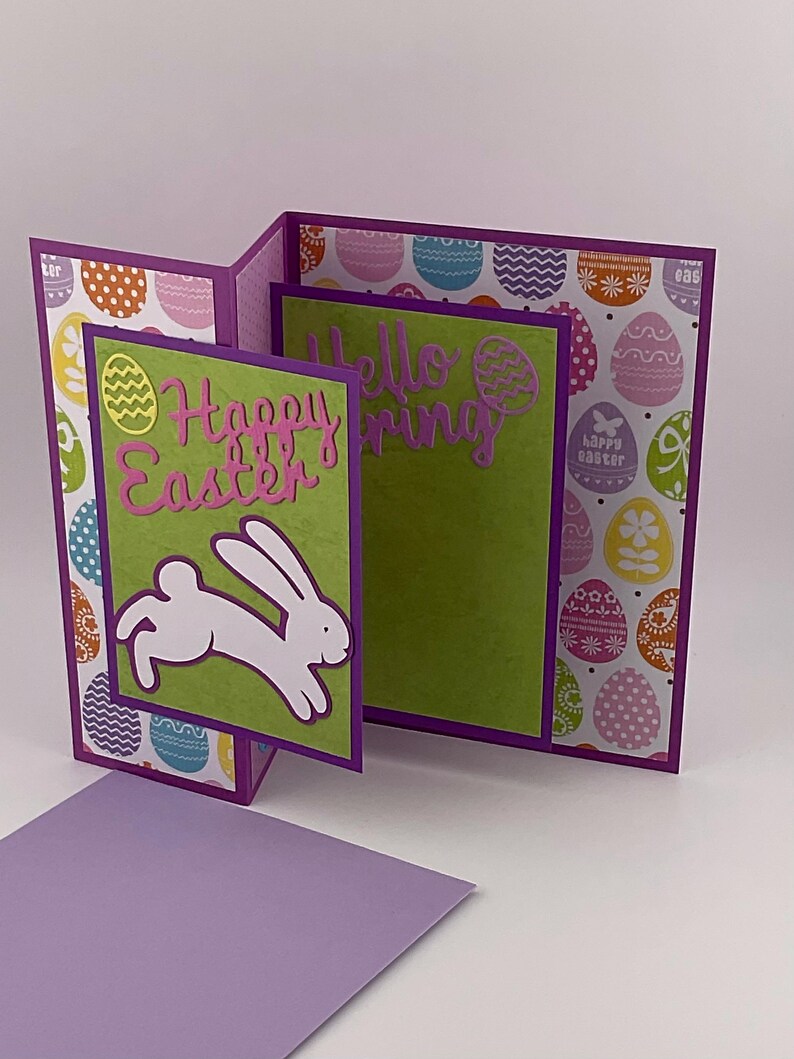 Double Panel Z-fold Easter Spring Card - Etsy