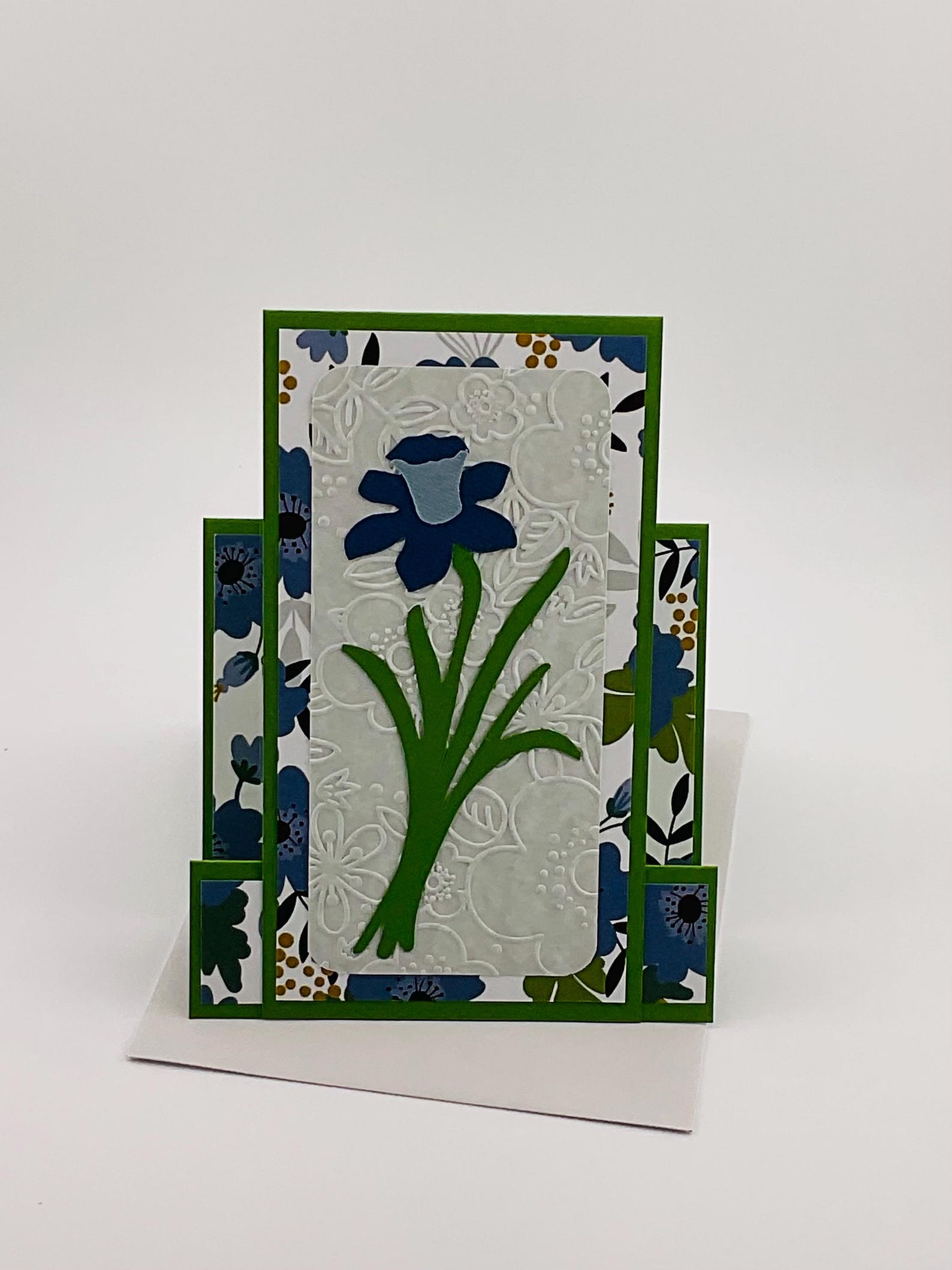 Floral Themed Center Step Blank Card - Etsy