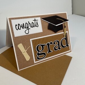 Woodgrain and Corrugate Kraft Brown Graduation Card - Etsy