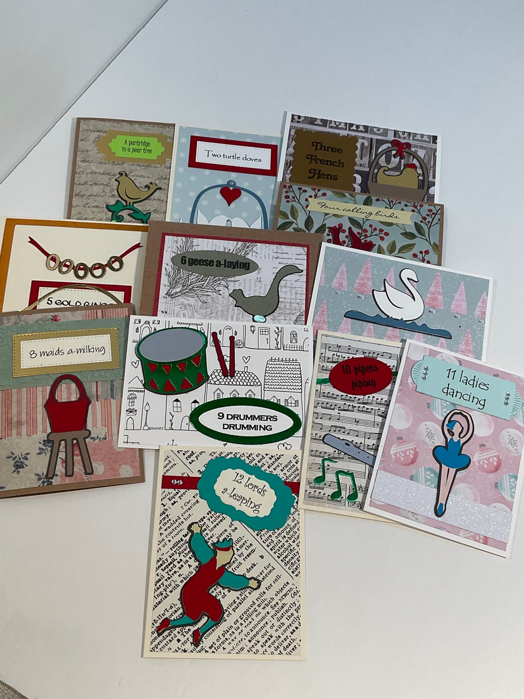 Twelve Days of Christmas Mini Blank Notecards - Etsy