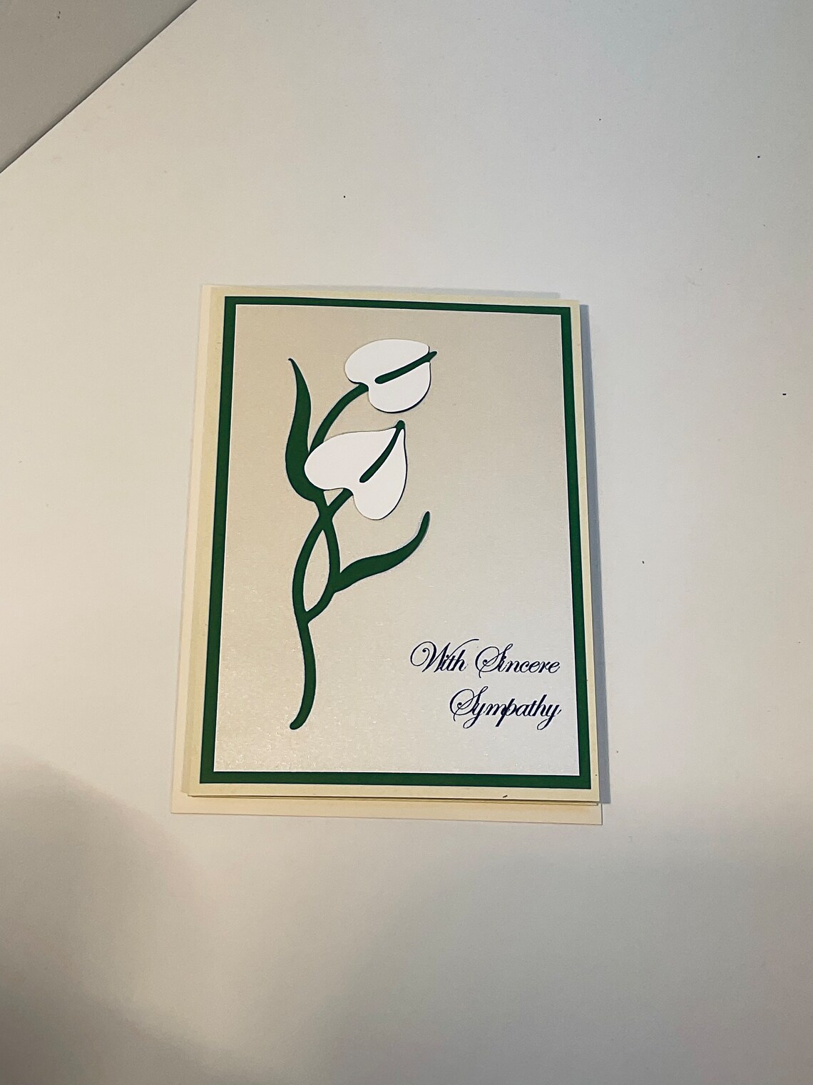 Calla Lily Sympathy Card - Etsy