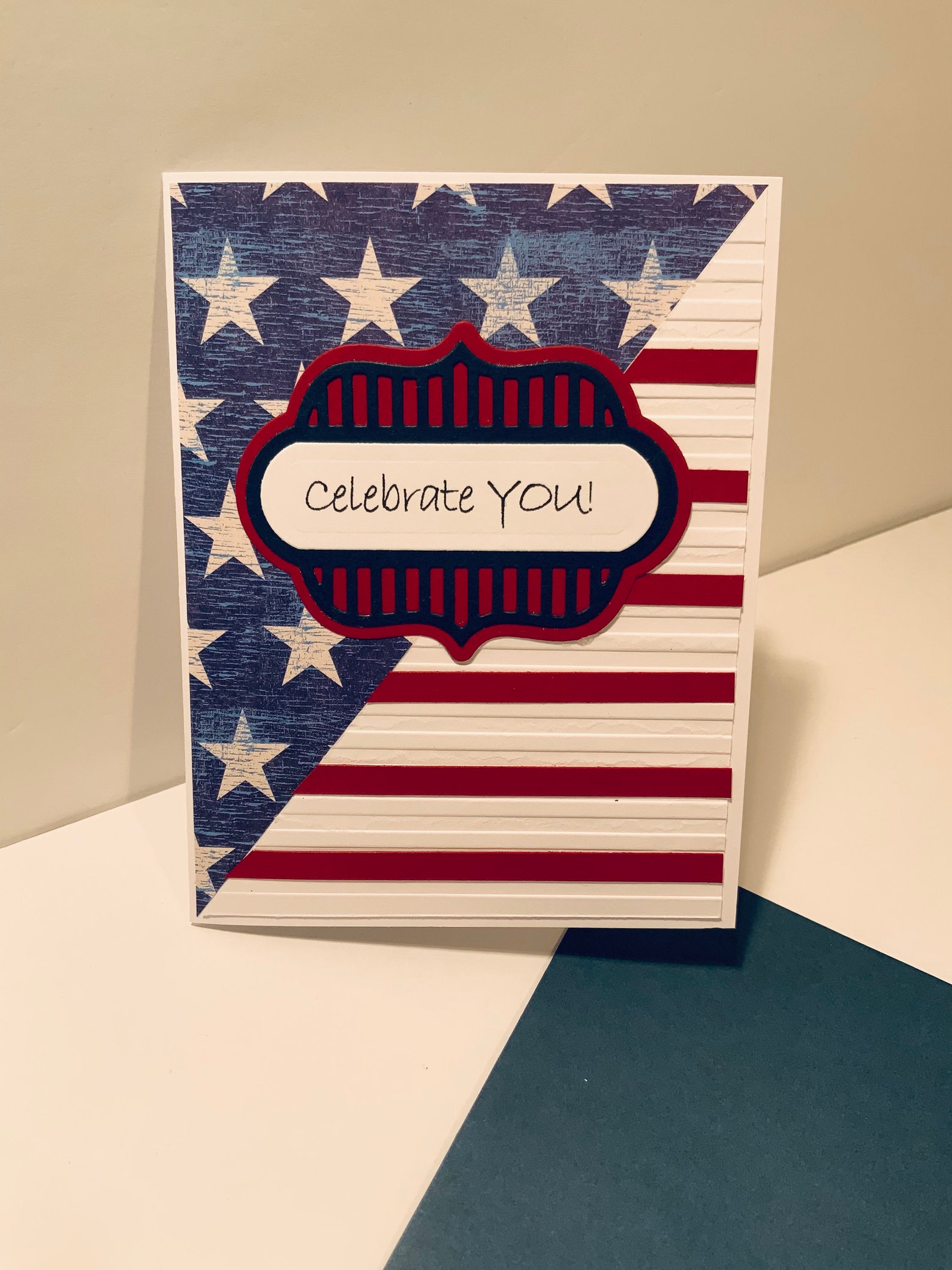 American Flag Theme Patriotic Birthday Card - Etsy