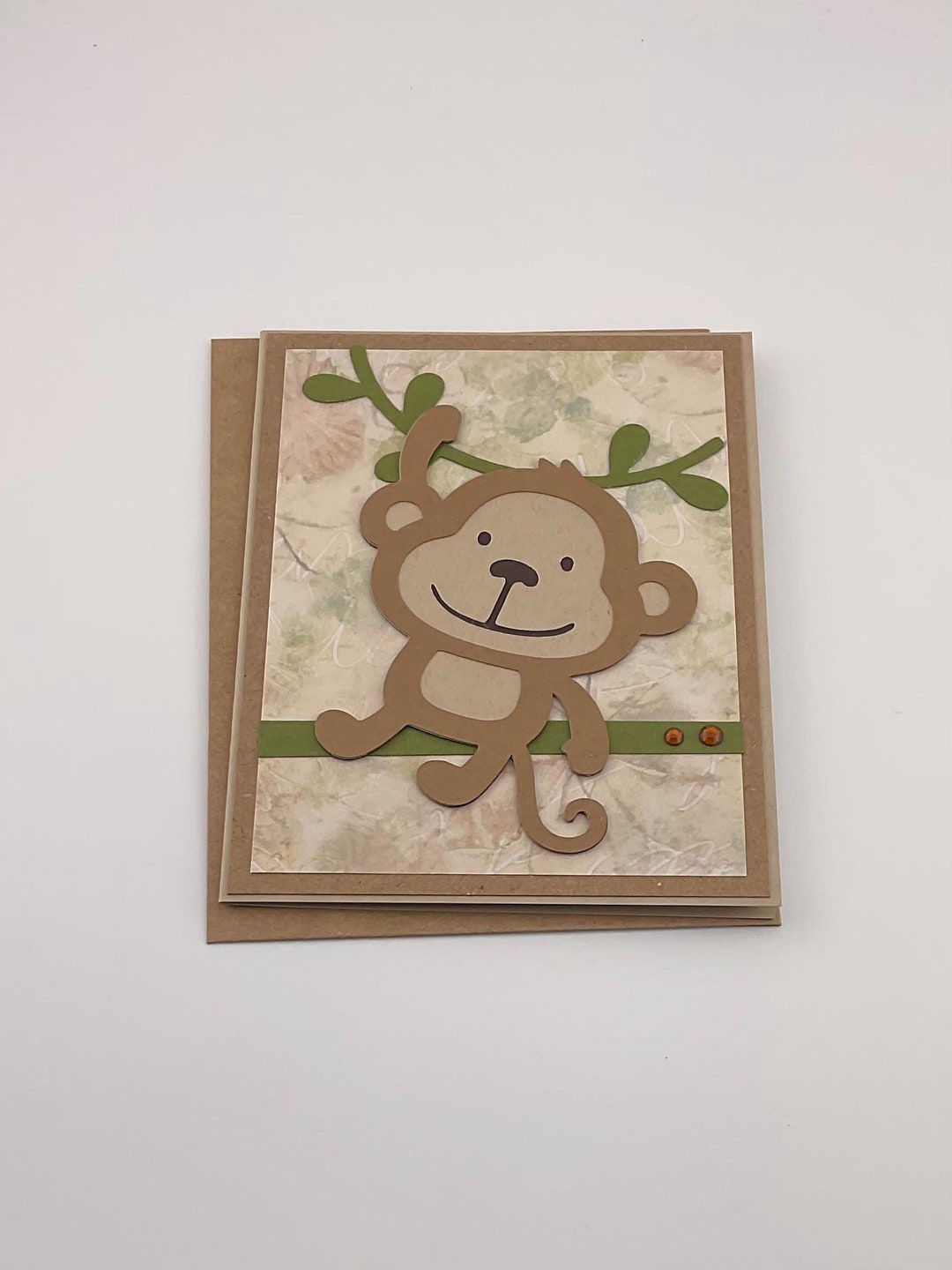 Hang in There Monkey Theme Get Well Card - Etsy