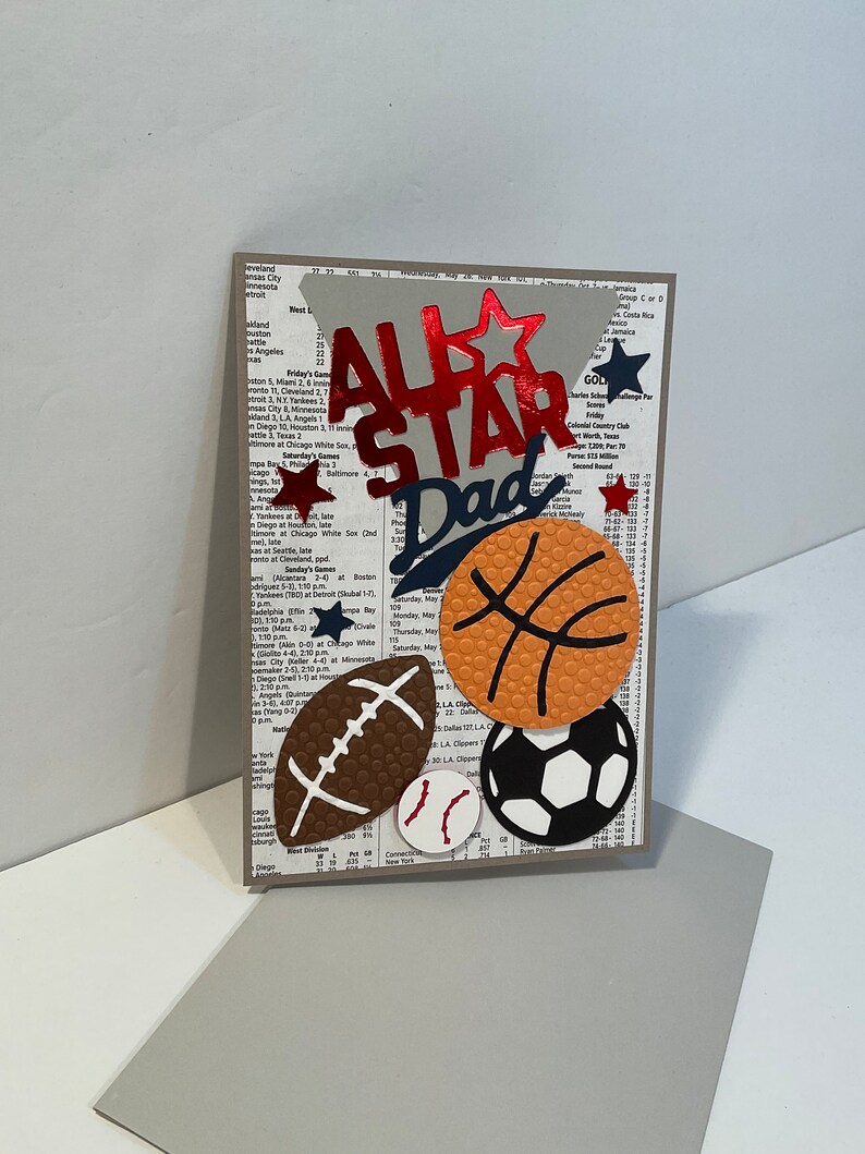 Sports Theme Fathers Day Card - Etsy