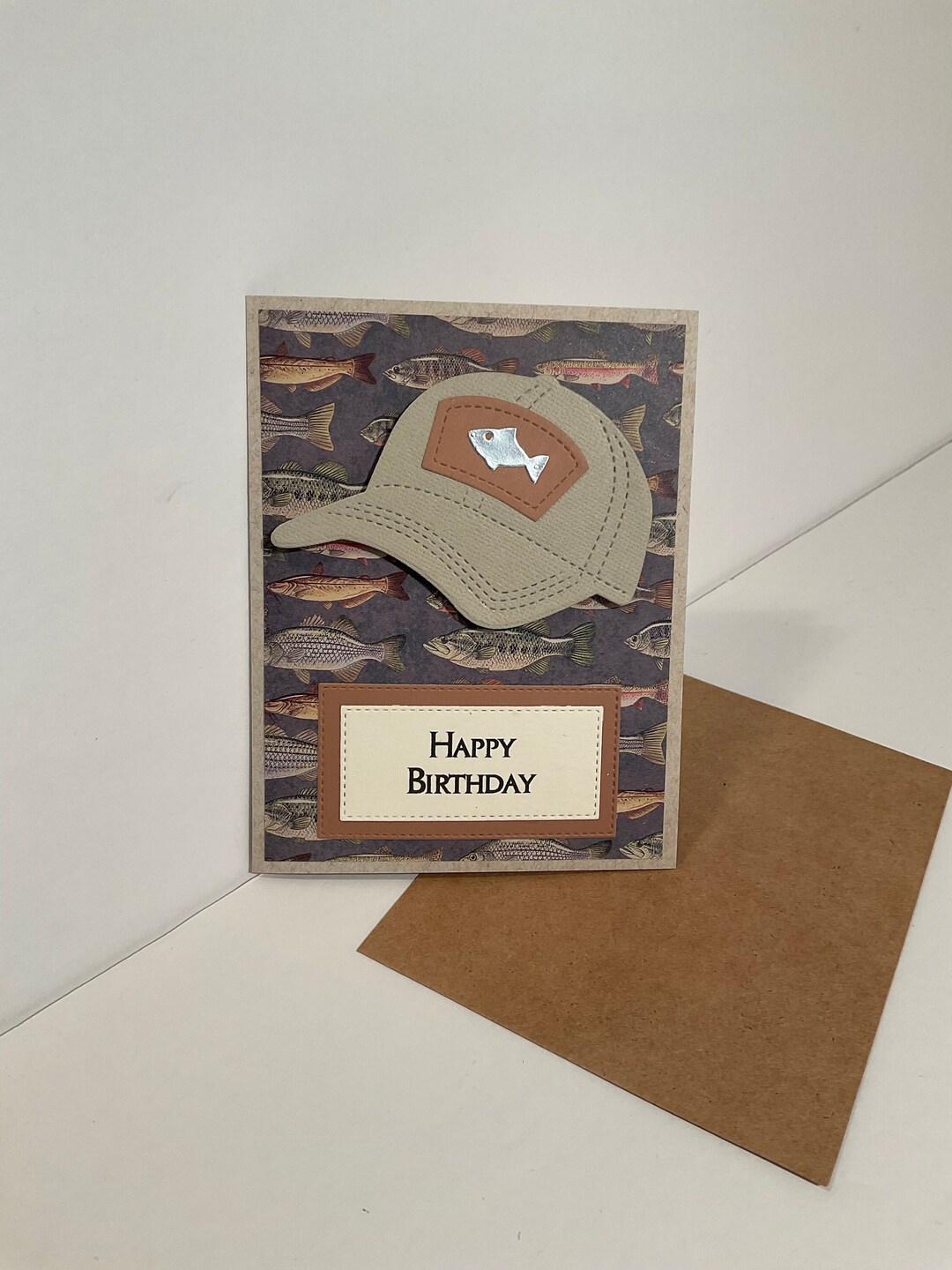 Fishing and Baseball Cap Blank Birthday Card - Etsy