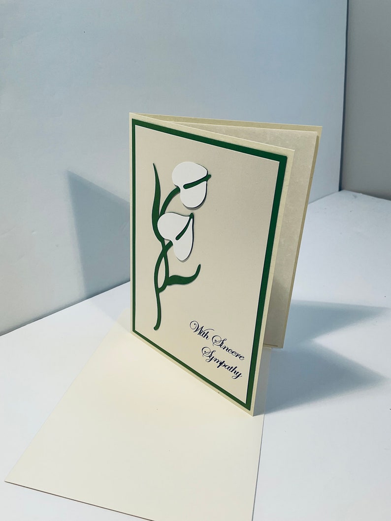 Calla Lily Sympathy Card - Etsy