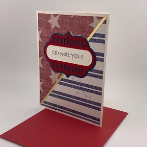 Red, White and Blue Celebrate You Birthday Card - Etsy