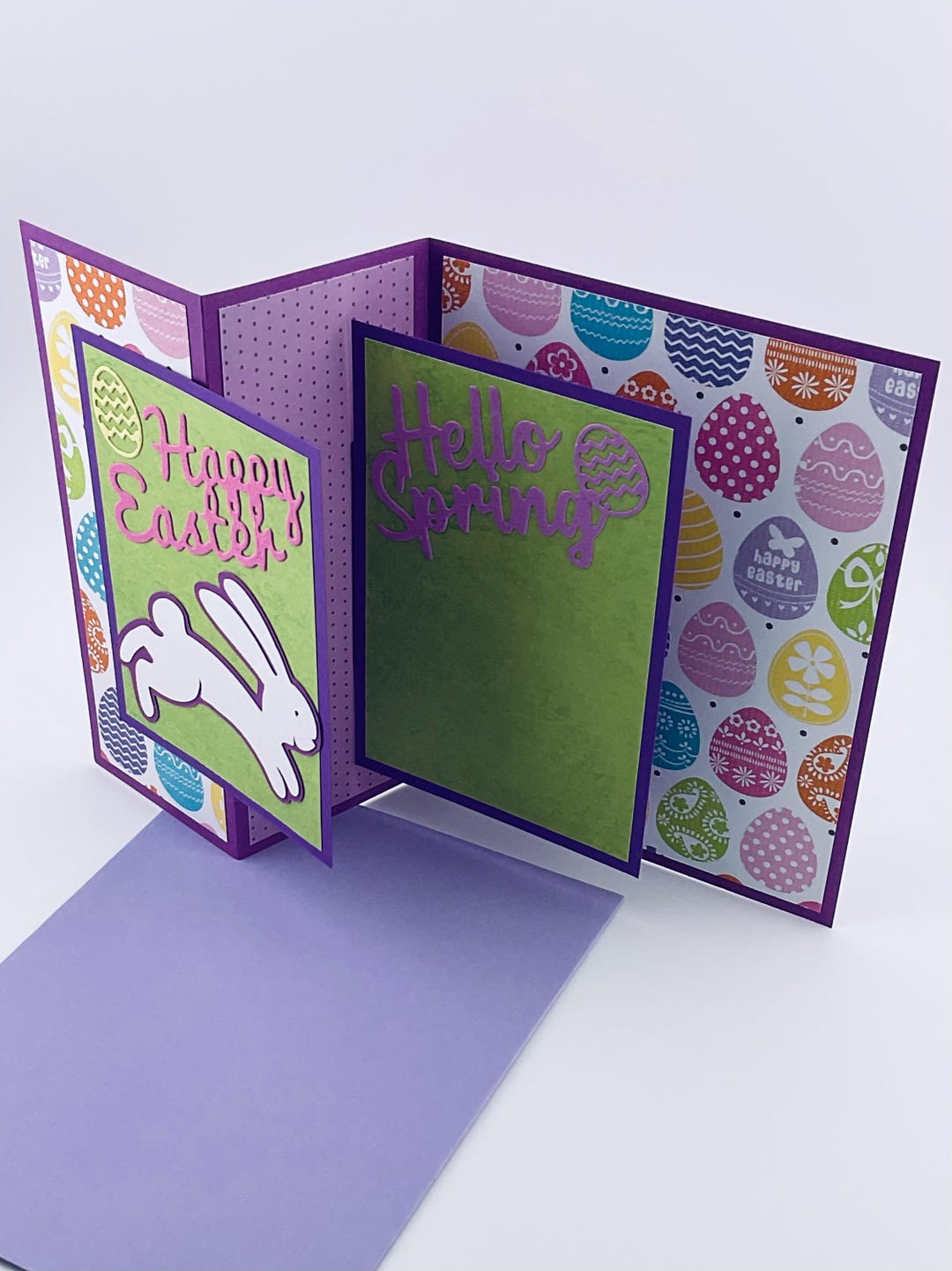 Double Panel Z-fold Easter Spring Card - Etsy