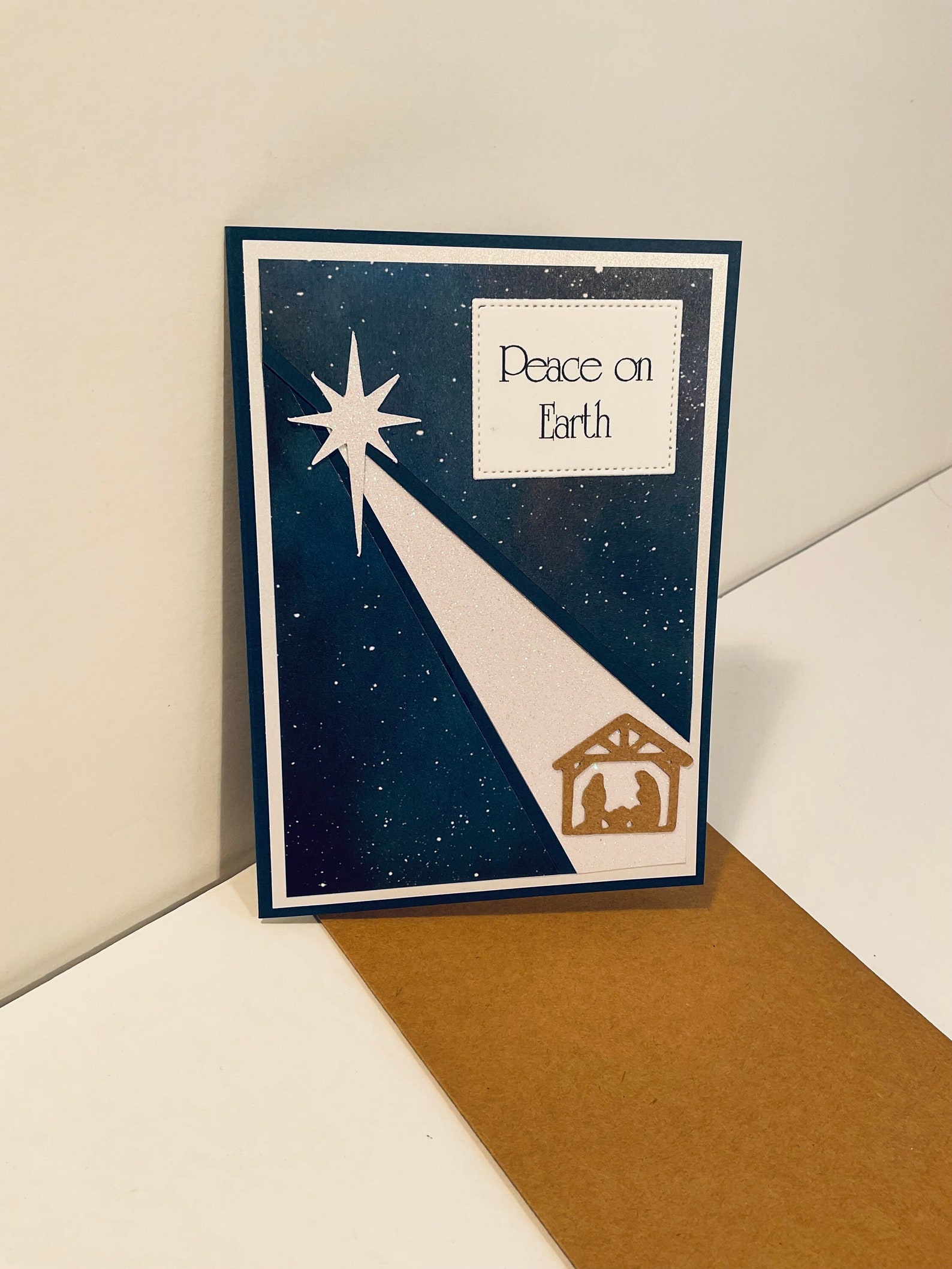 Christmas Manger Theme Split Front Style Card - Etsy