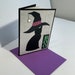Black Cat Witch Hat Halloween Card - Etsy