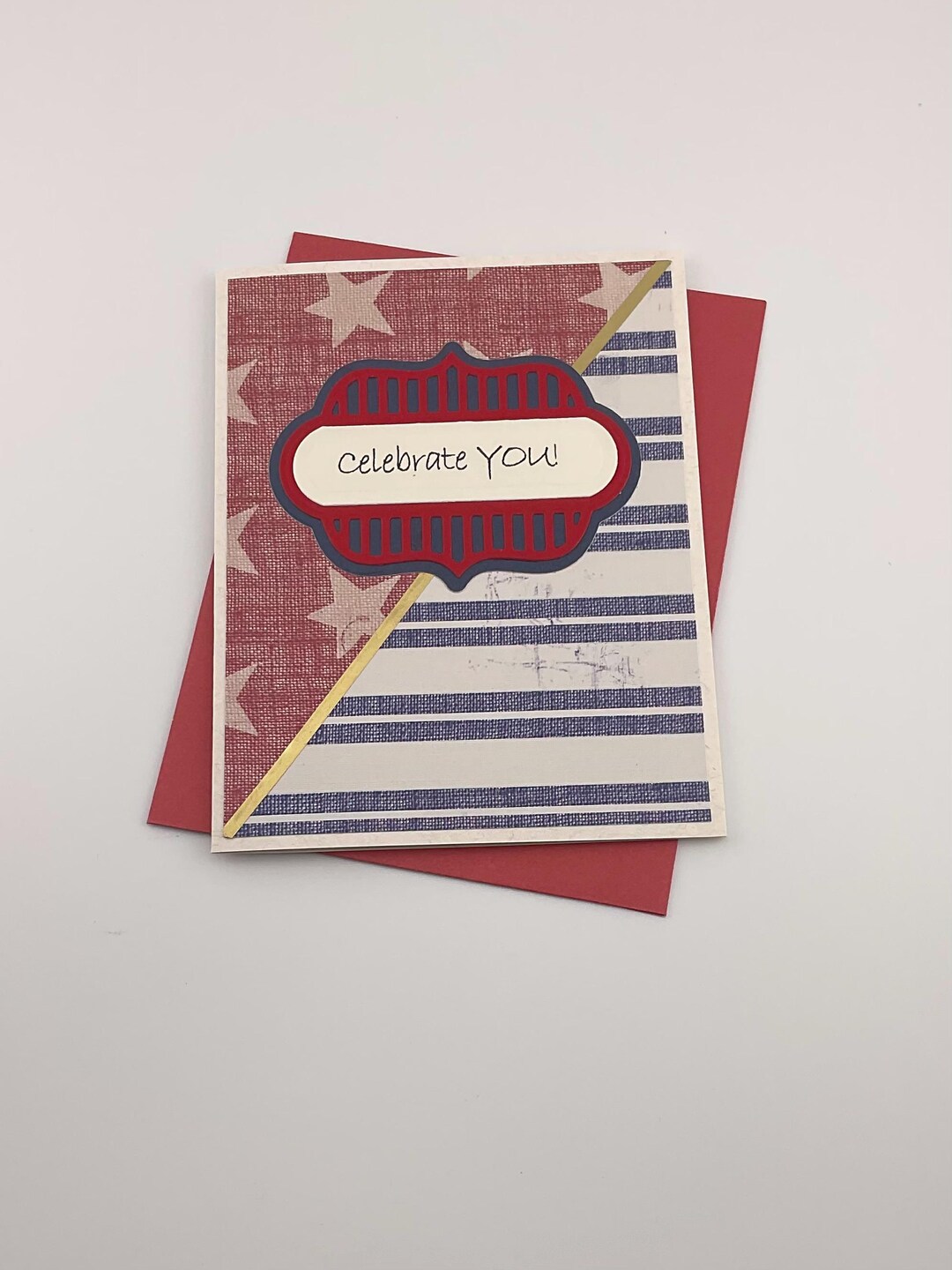 Red, White and Blue Celebrate You Birthday Card - Etsy