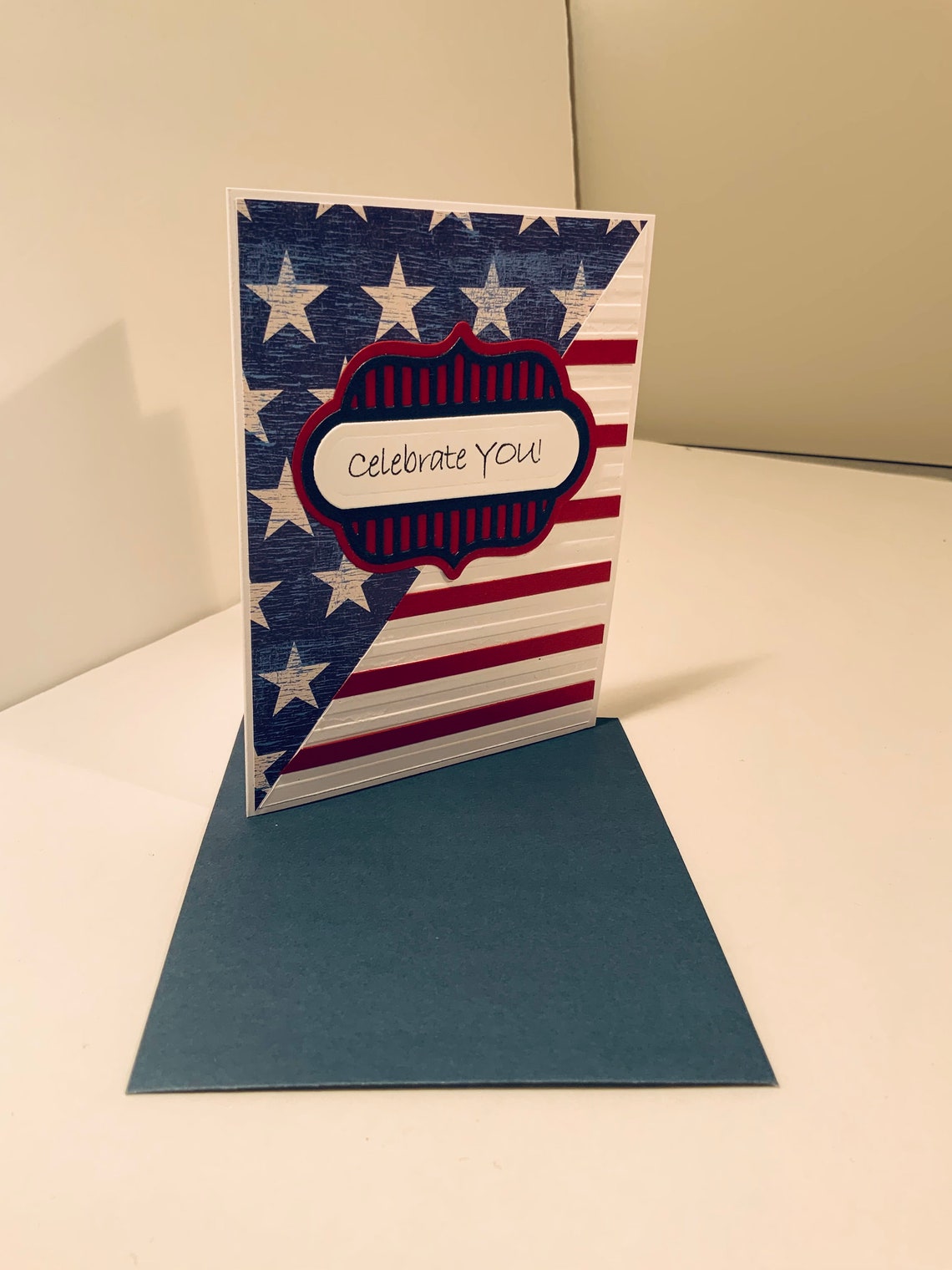 American Flag Theme Patriotic Birthday Card - Etsy