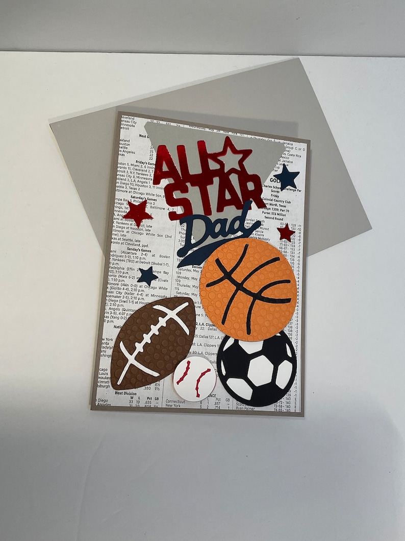 Sports Theme Fathers Day Card - Etsy