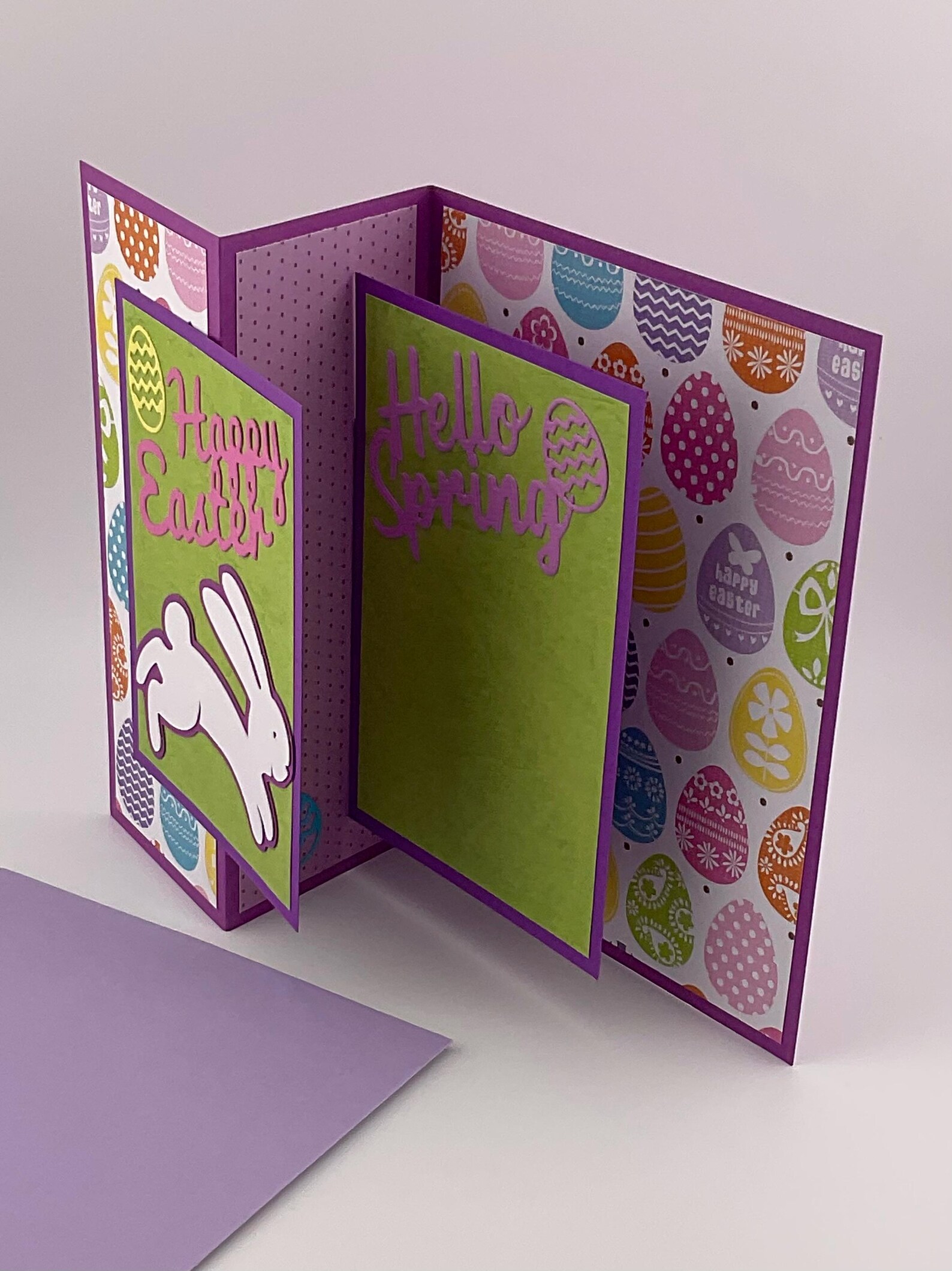 Double Panel Z-fold Easter Spring Card - Etsy