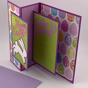 Double Panel Z-fold Easter Spring Card - Etsy